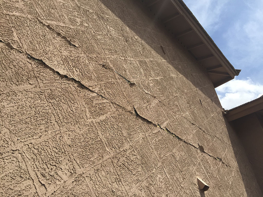 Stucco doesn’t crack spontaneously, it responds to significant external ...